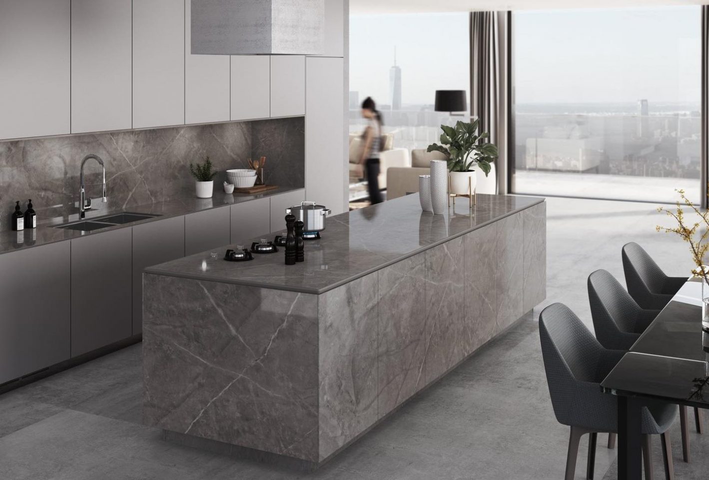 The Sophisticated Monochrome Kitchen : A New Flamboyant Touch to Spot ...